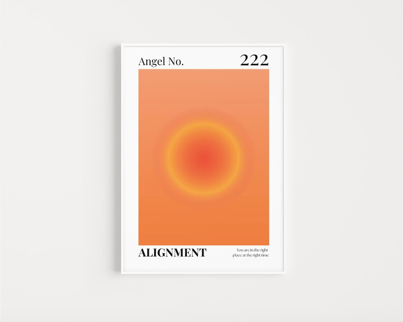 Aura Poster Set of Three Angel Numbers 222 Alignment 555 - Etsy