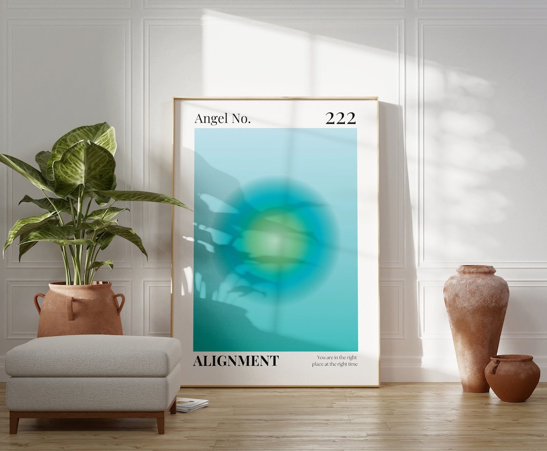 Blue 222 Angel Number Print Aura Poster in Blue 222 - Etsy