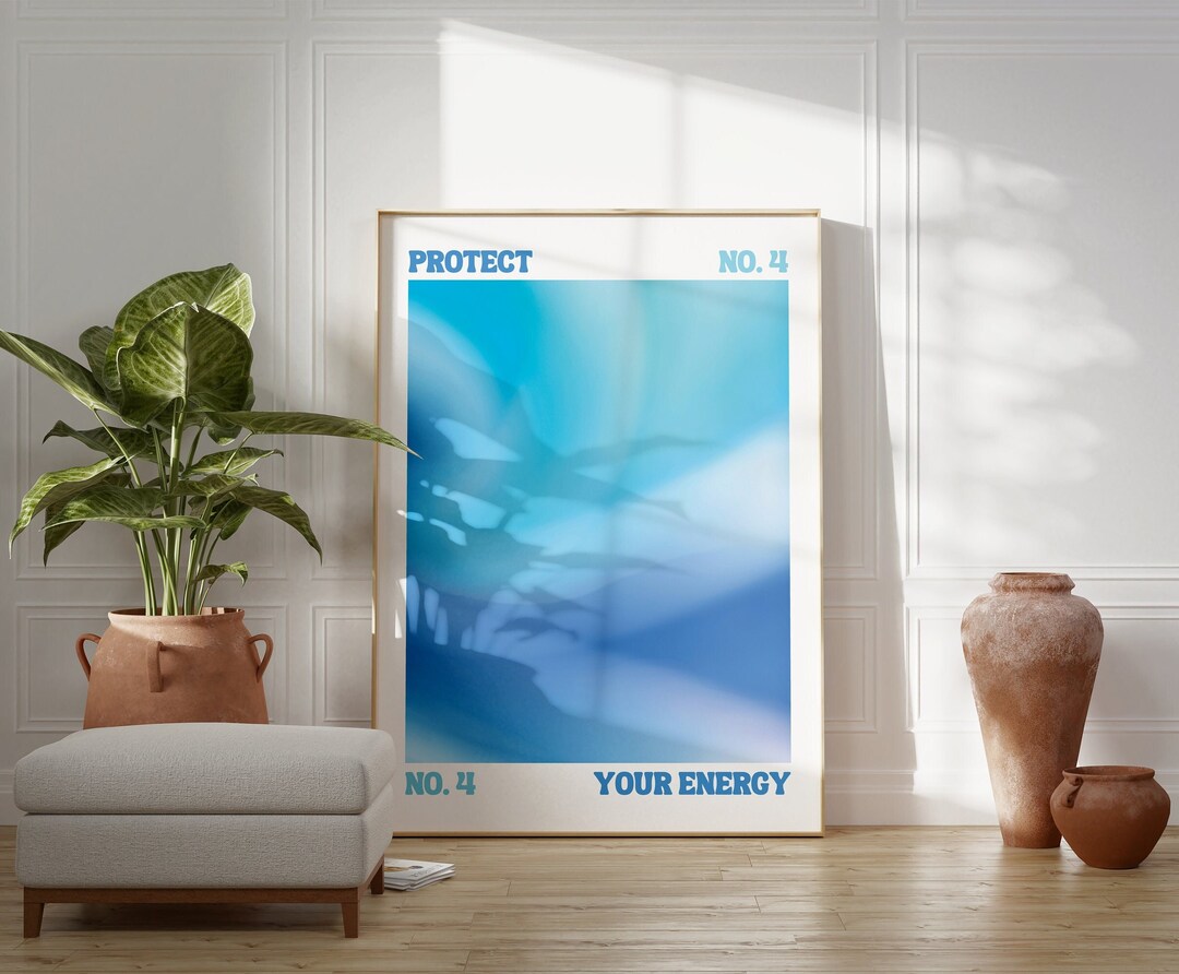 Ocean Blue Positive Affirmation Print, Quotes About Life, Protect Your ...