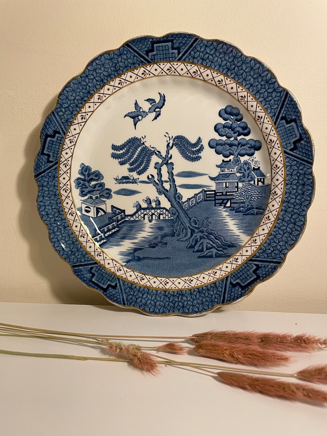 Vintage Booths “real Old Willow Pattern” 10” Plate - Etsy UK