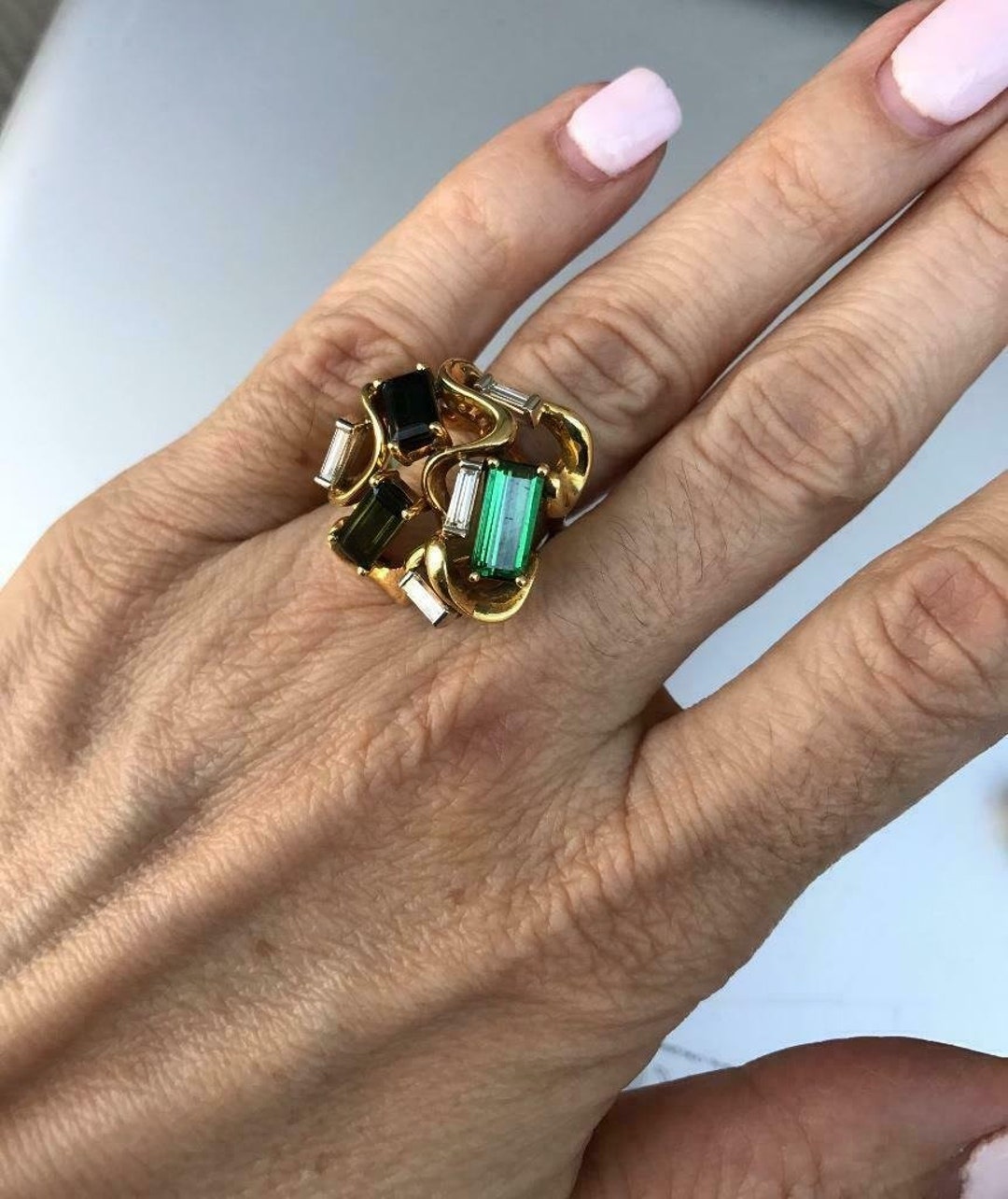 Gemstone Ring 3D Ring STL File for 3d Printing Bast for Silver and Gold ...