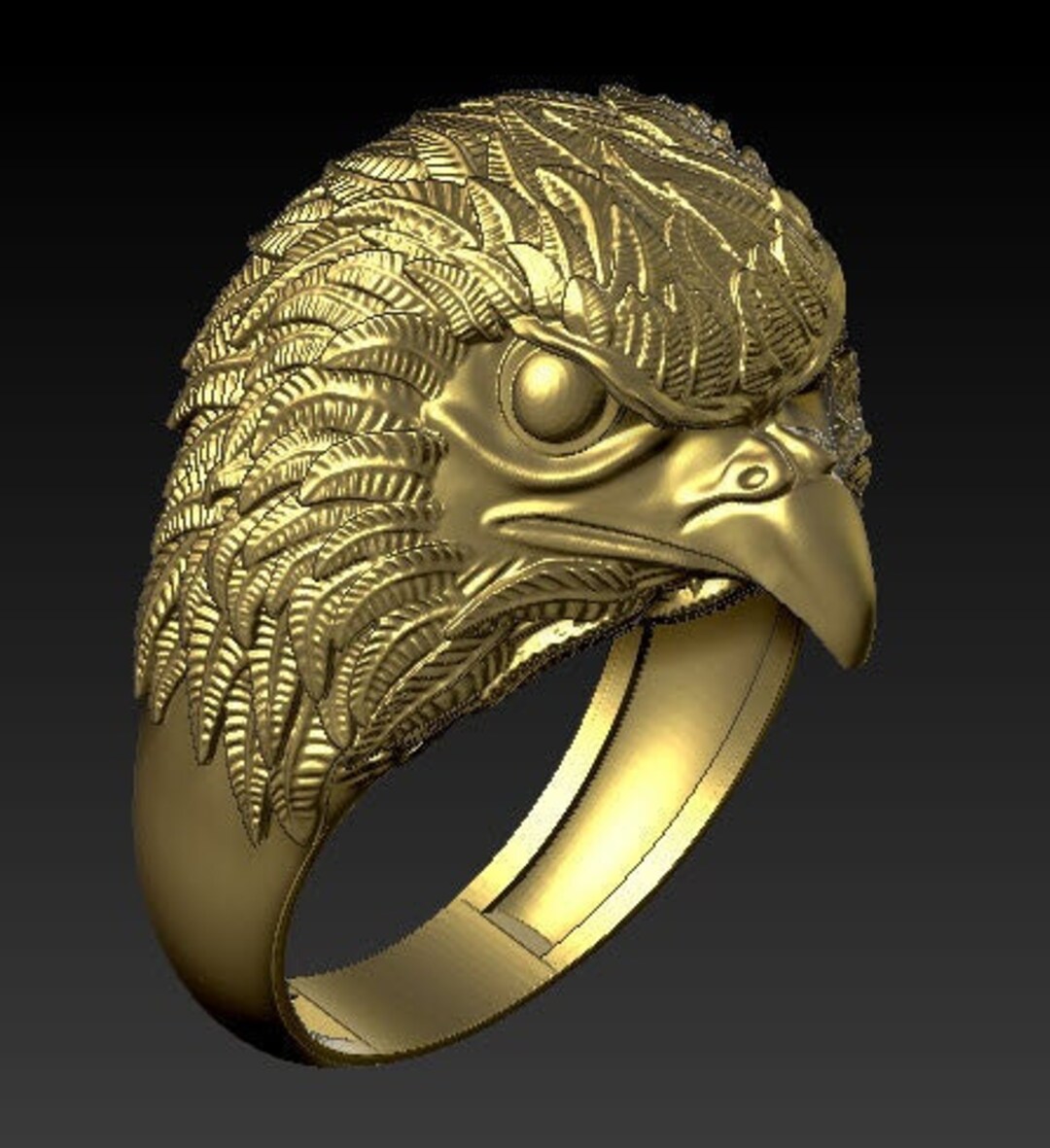 Eagle Ring STL File for 3d Printing Bast for Brass,silver and Gold ...