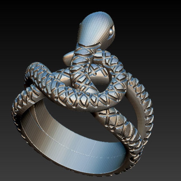 3d Snake Ring Stl - Etsy