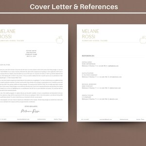 Modern Teacher Resume One & Two Pages With Cover Letter and References ...