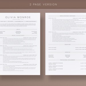 ATS Resume Template Google Docs Pages Word Minimalist ATS - Etsy