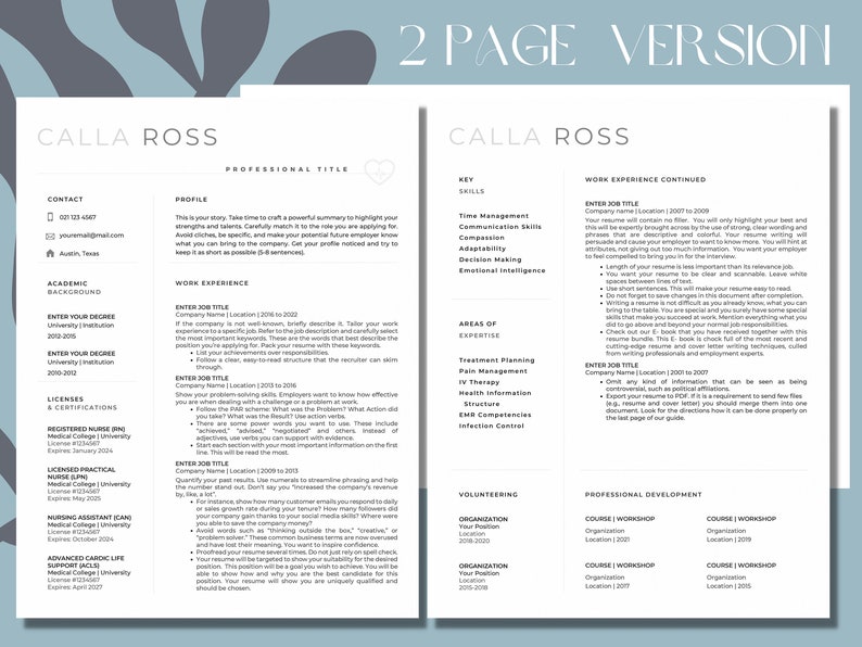 Nurse Resume and Cover Letter, Advanced Practice Nurse Resume, PACU ...