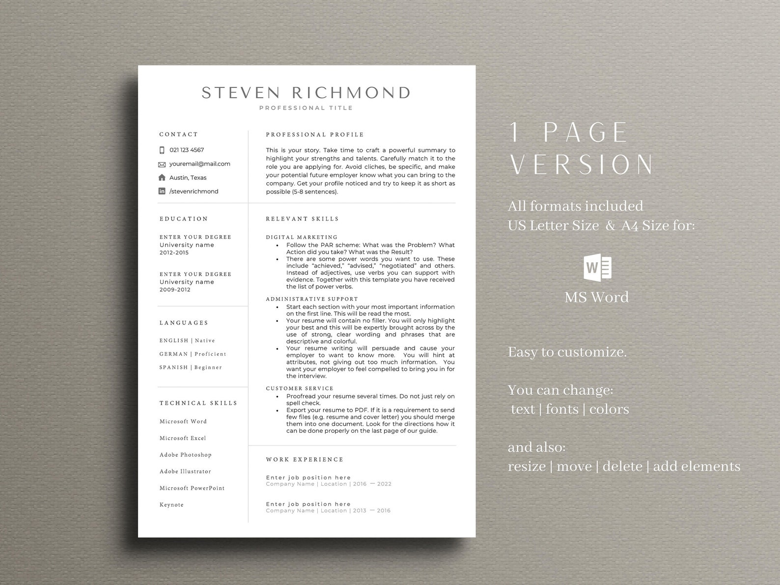 Functional Resume Skills Based, Career Change Resume With Cover Letter ...