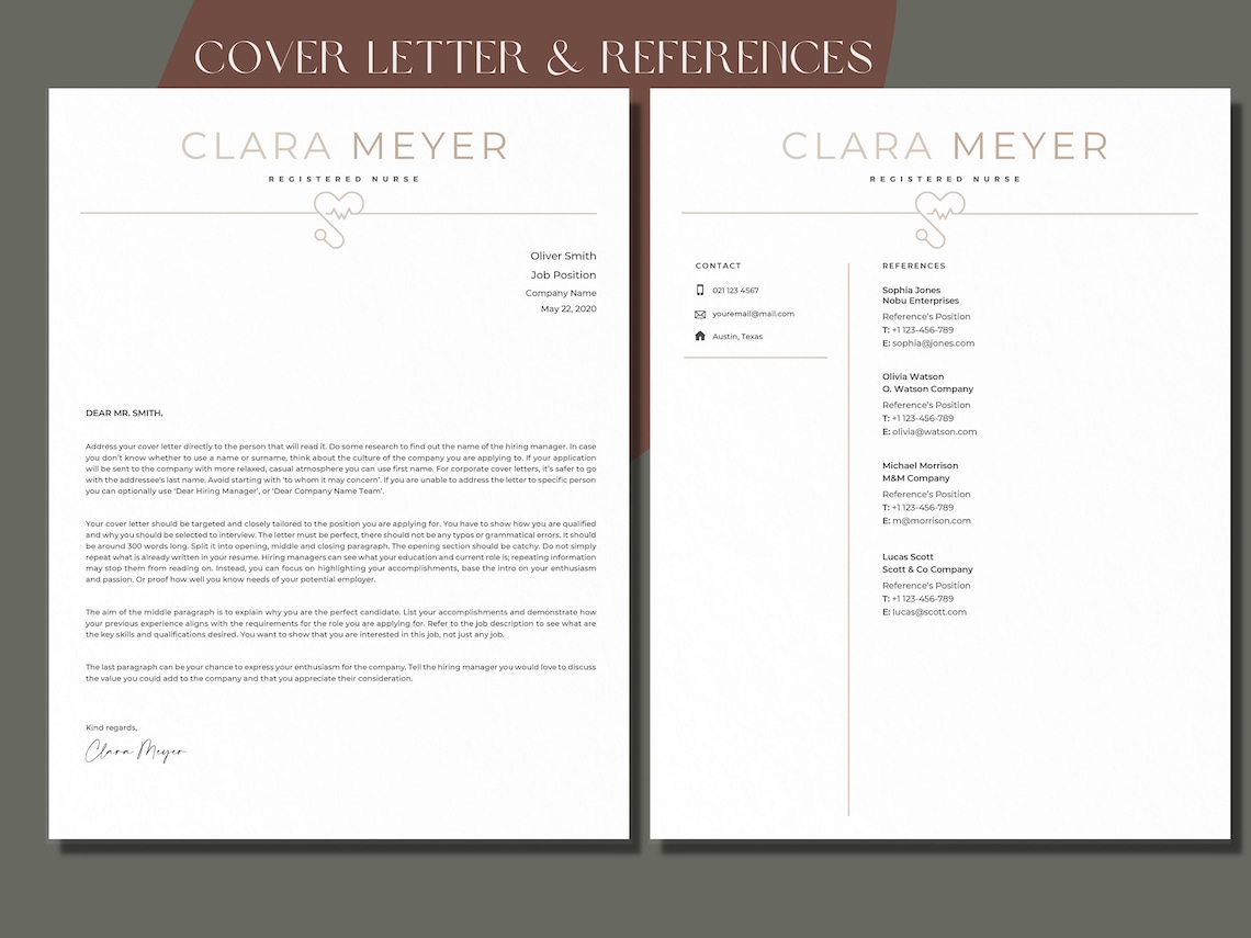 Aesthetic Nurse Resume Template, Nurse Resume Minimalistic, Register ...