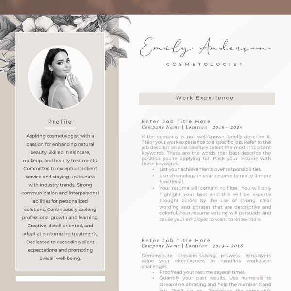 Cover Letter Business Card Resume - Etsy