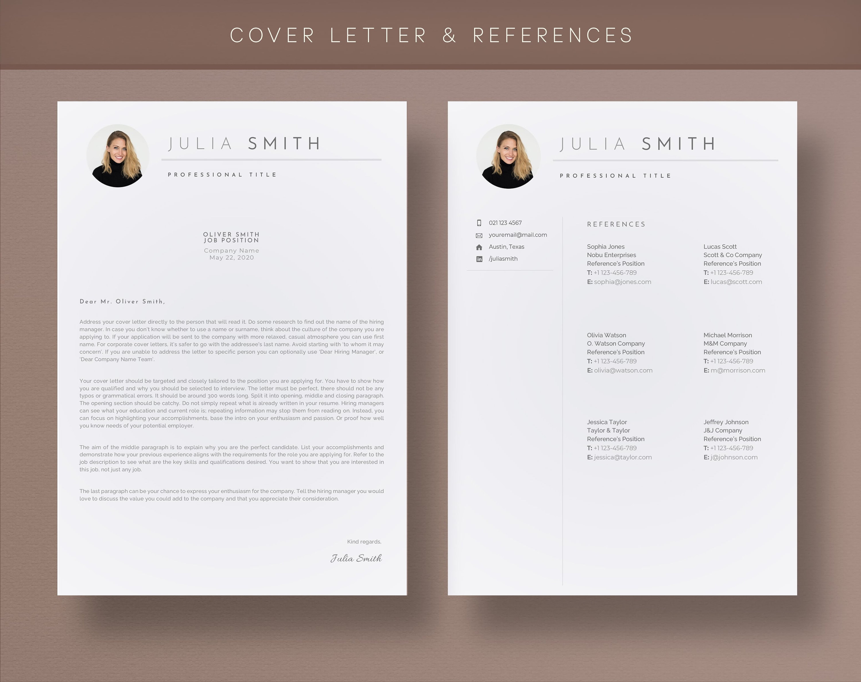 Combination Resume and Cover Letter Skills Based Resume - Etsy