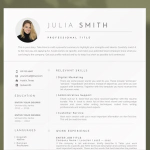 Combination Resume and Cover Letter, Skills Based Resume Template MS ...