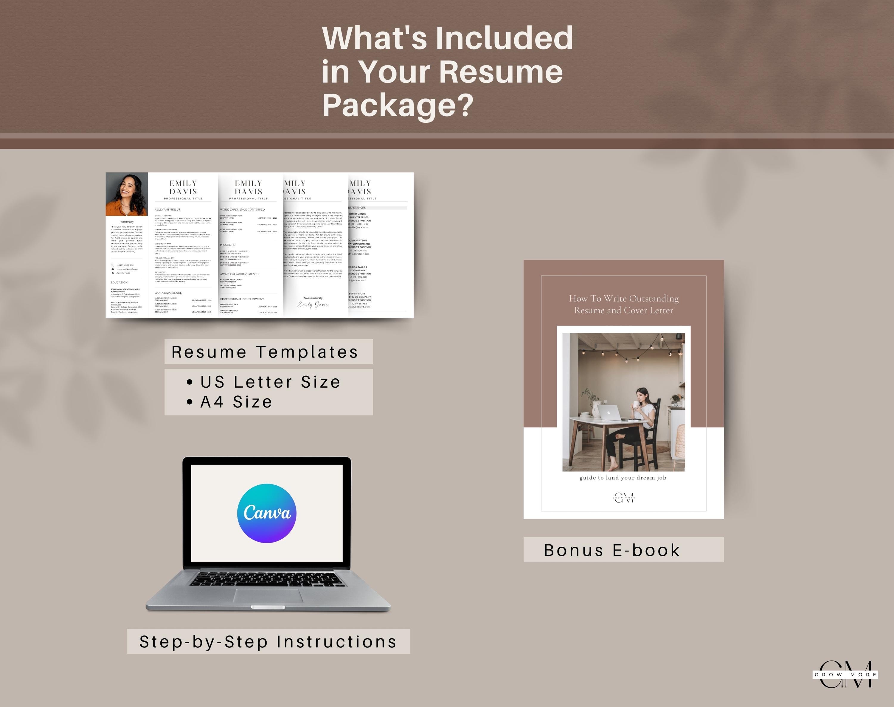 Combined Resume Template, Skill-based Chronological Resume, Hybrid ...