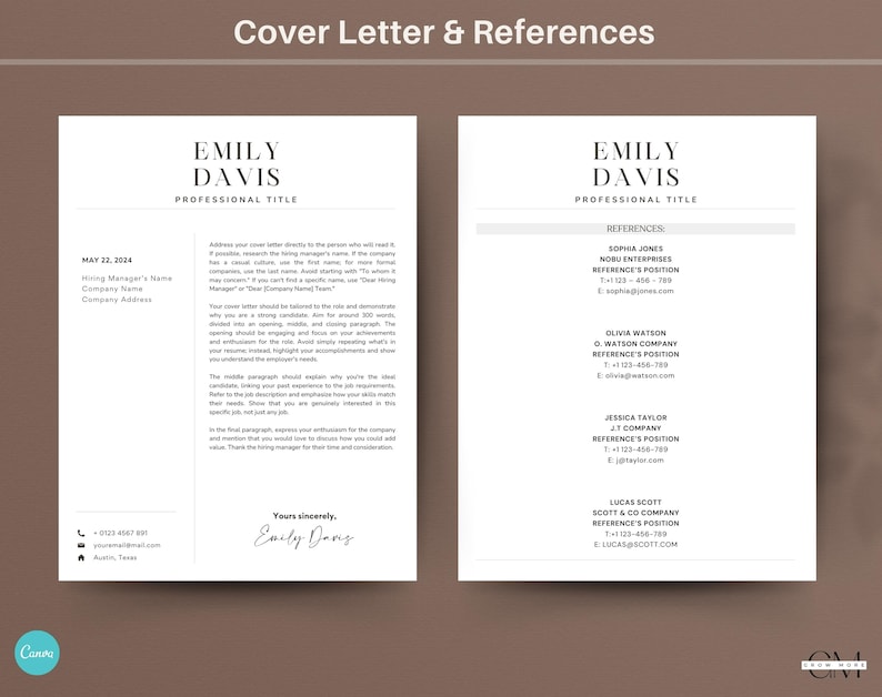 Combined Resume Template, Skill-based Chronological Resume, Hybrid ...