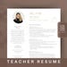 Modern Teacher Resume One & Two Pages With Cover Letter and References ...