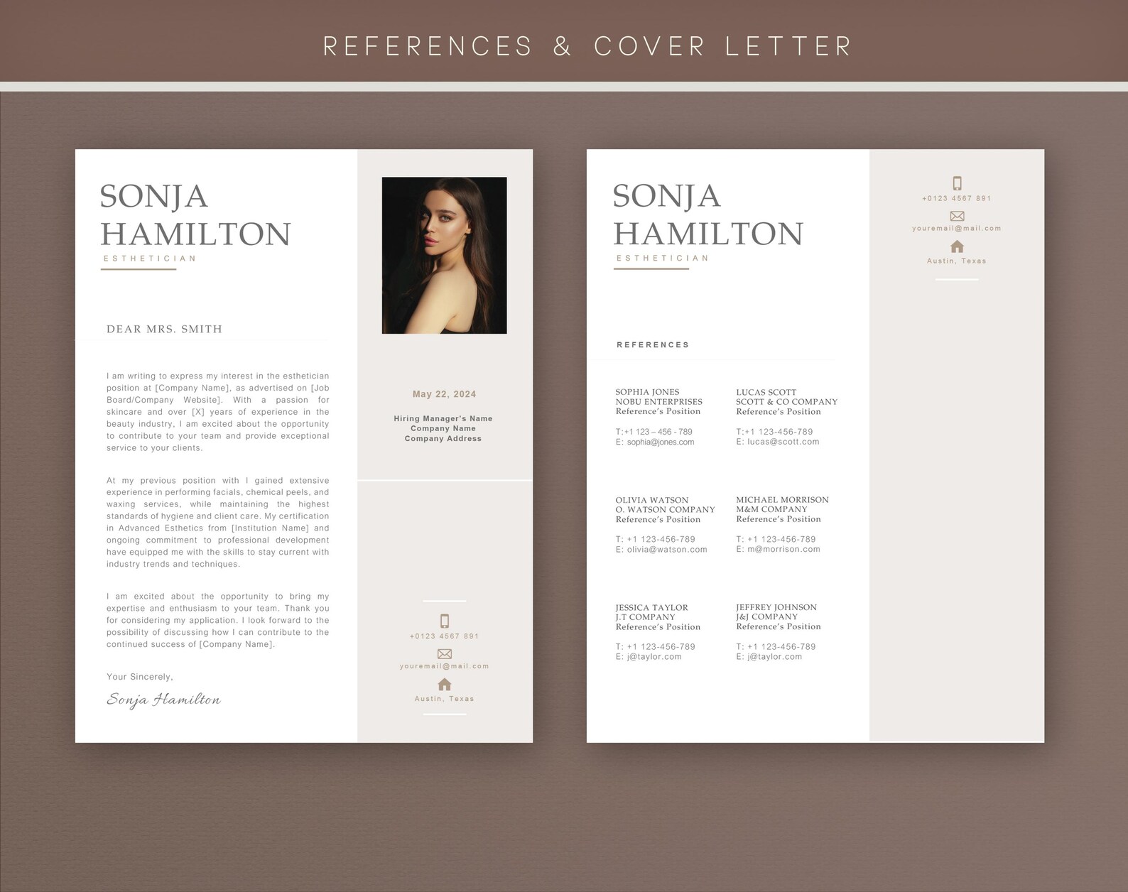 Esthetician Resume Template MS Word, Minimalist Future Esthetician CV ...