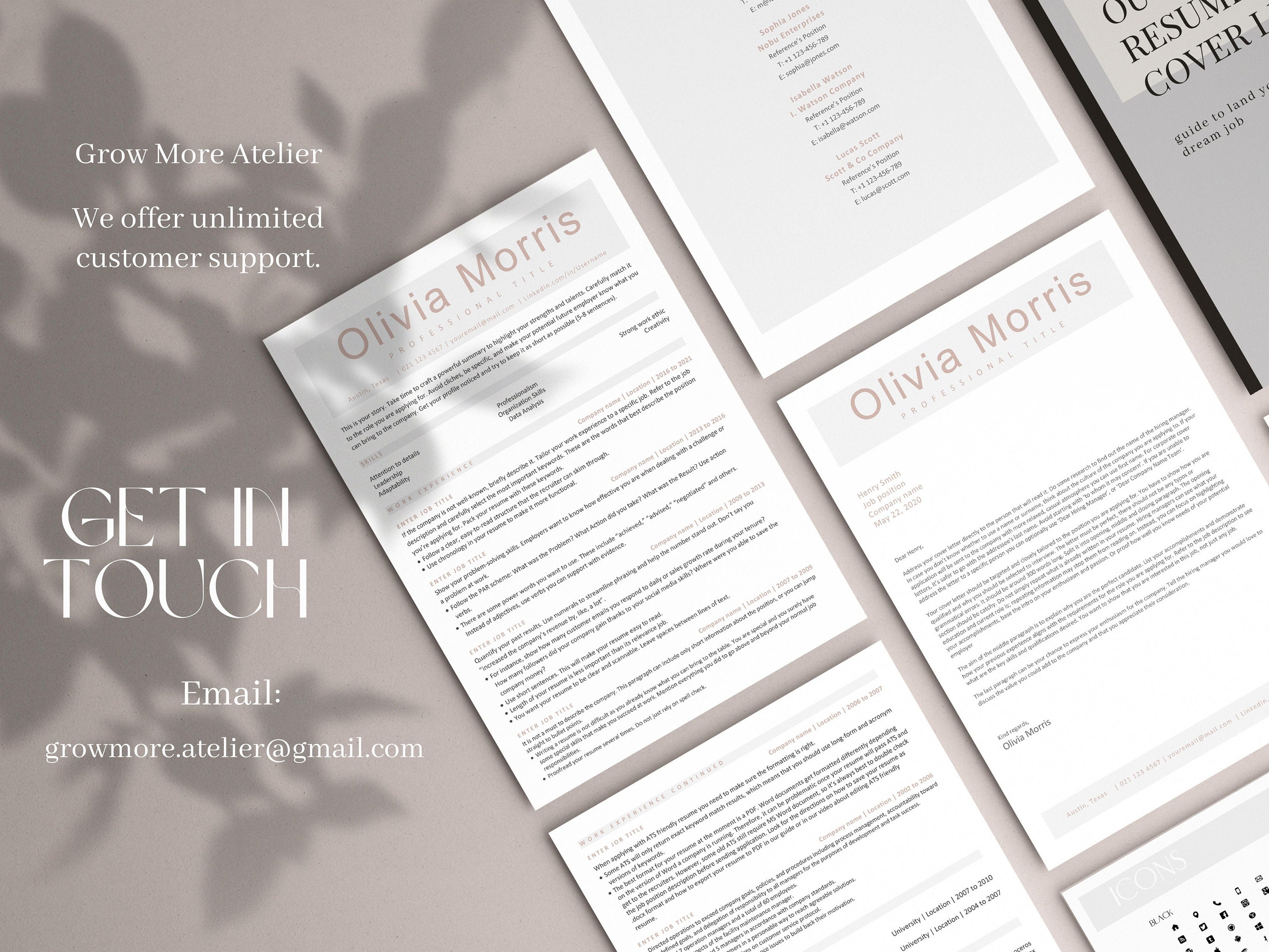 Resume Template ATS Google Docs, Word, Pages, Ats Friendly Resume, ATS ...