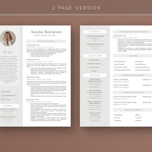 Elementary Teacher Resume, Teacher Resume Template MS Word, Apple MAC ...