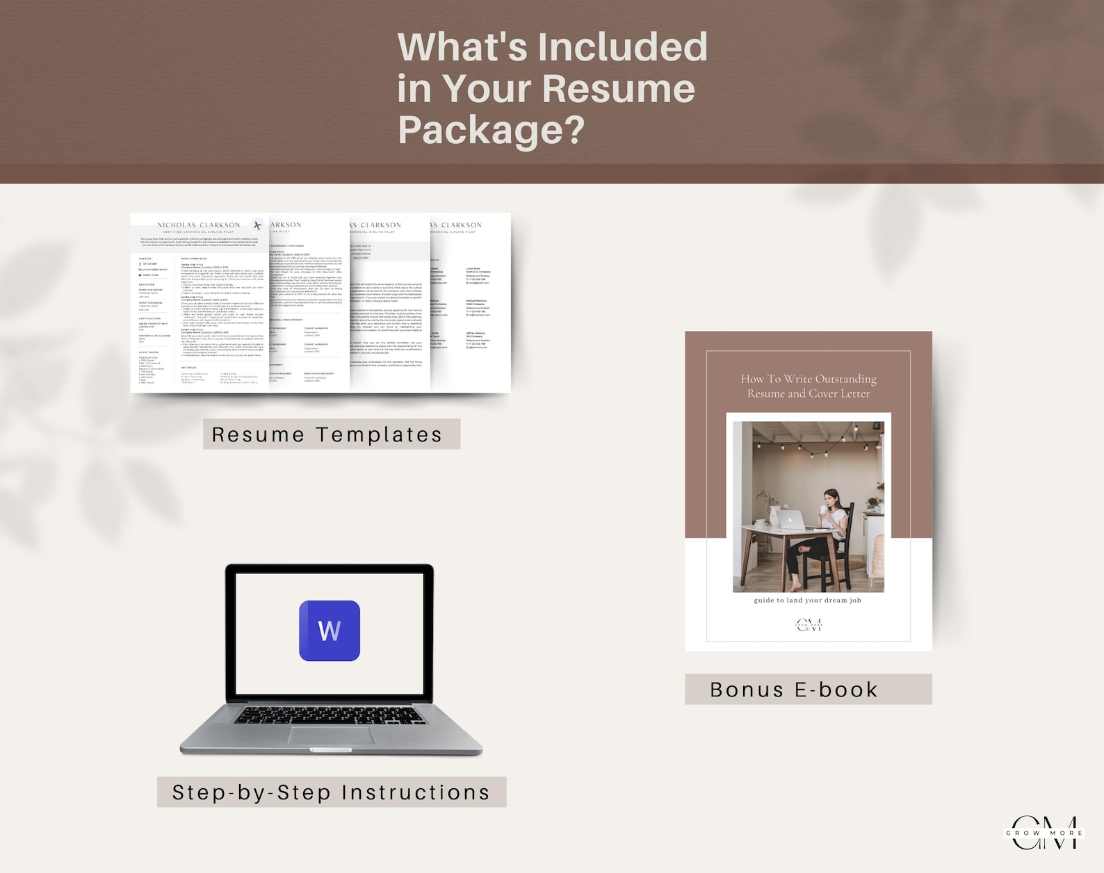 Airline Pilot Resume Template for Word, Modern Pilot Resume Template ...