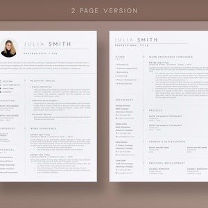 Combination Resume and Cover Letter Skills Based Resume - Etsy