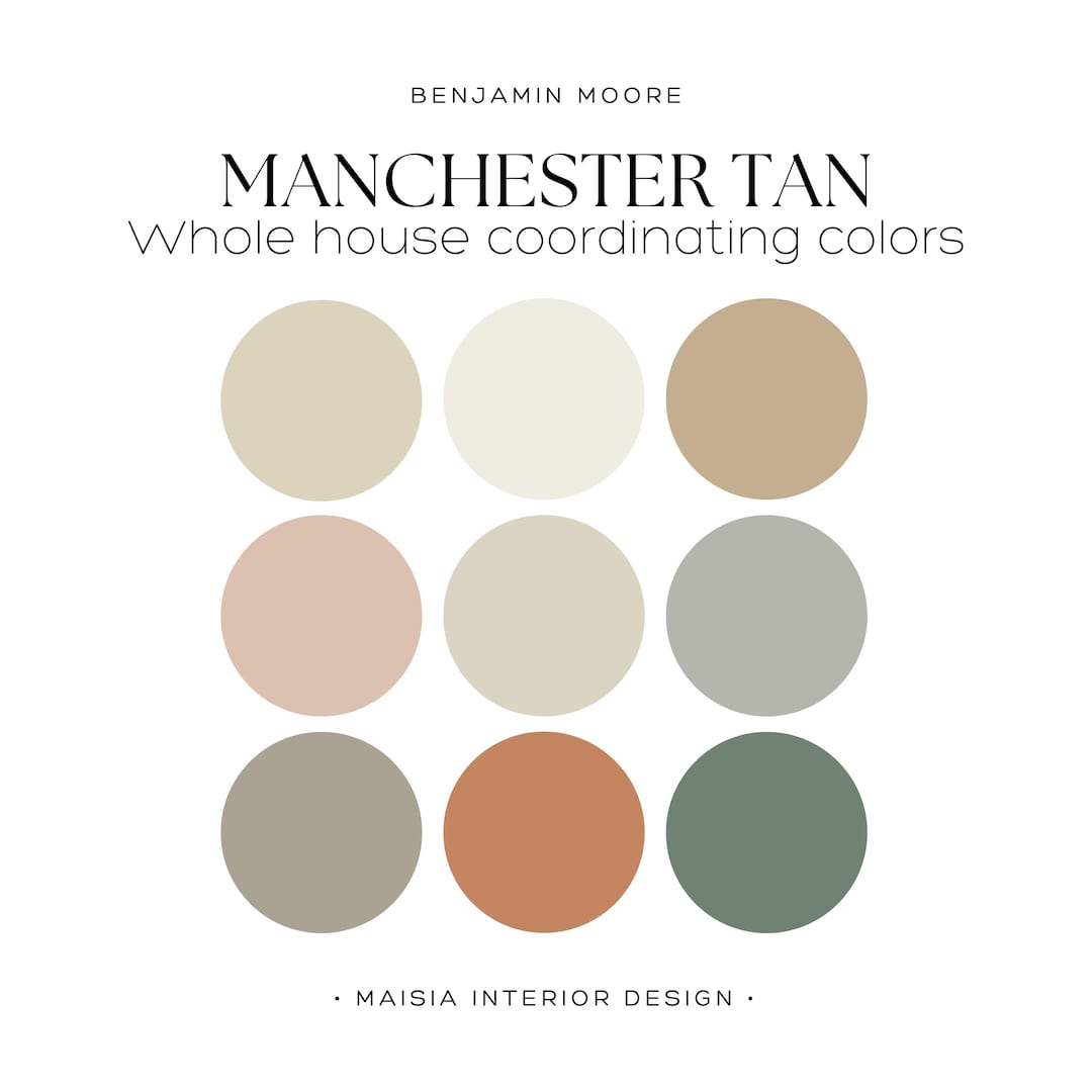 MANCHESTER TAN Benjamin Moore Color Palette Paint Color Palette for ...