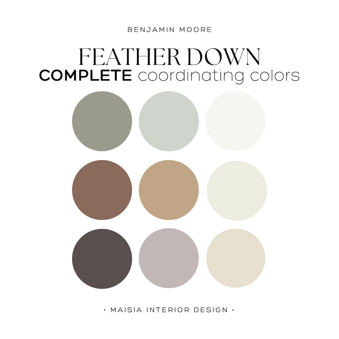 FEATHER DOWN Benjamin Moore Whole House Paint Palette Whole Interior ...
