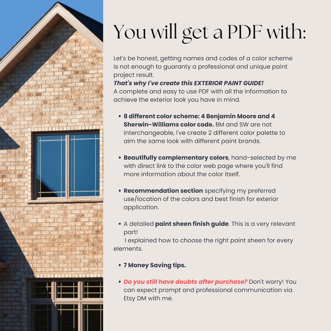 EXTERIOR Paint Palette for BROWN BRICK, Brown Bricks Exterior Paint ...