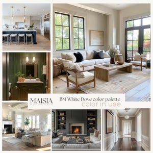 WHITE DOVE Color Palette, Benjamin Moore Paint Color, Whole House Paint ...