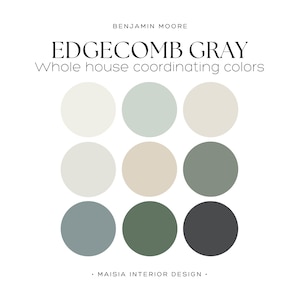 EDGECOMB GRAY Benjamin Moore Color Palette Whole House Color Palette ...
