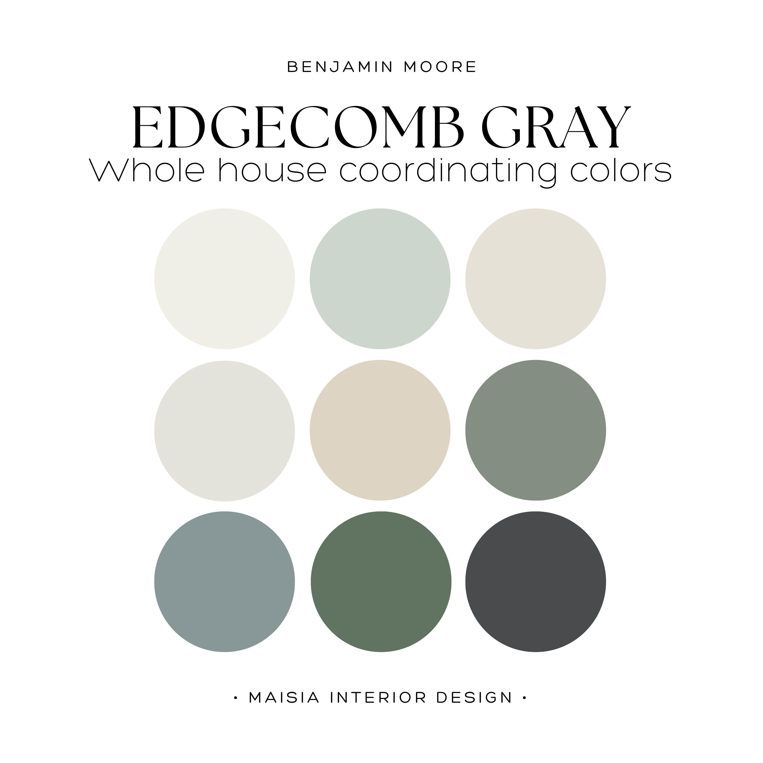 EDGECOMB GRAY Benjamin Moore Color Palette Whole House Color Palette ...