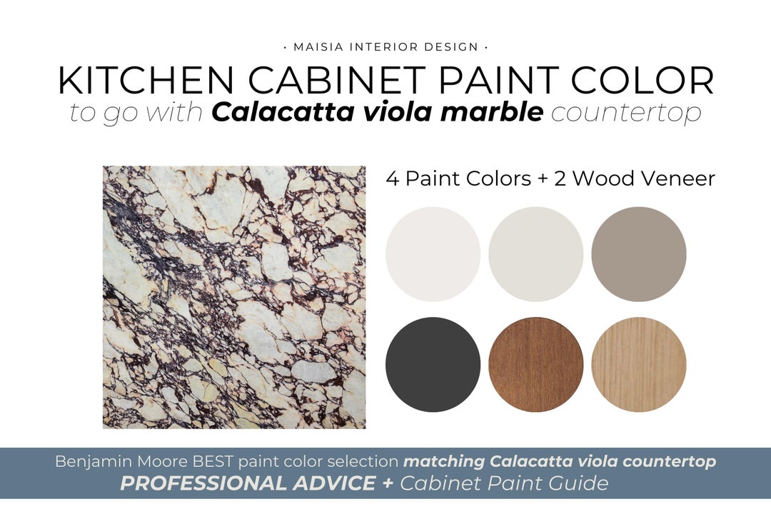 KITCHEN CABINET Paint Color Palette Goes With CALACATTA Viola - Etsy