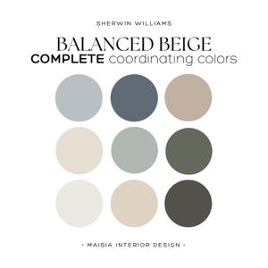 BALANCED BEIGE Sherwin Williams Color Palette 2025 Best Warm Neutral ...