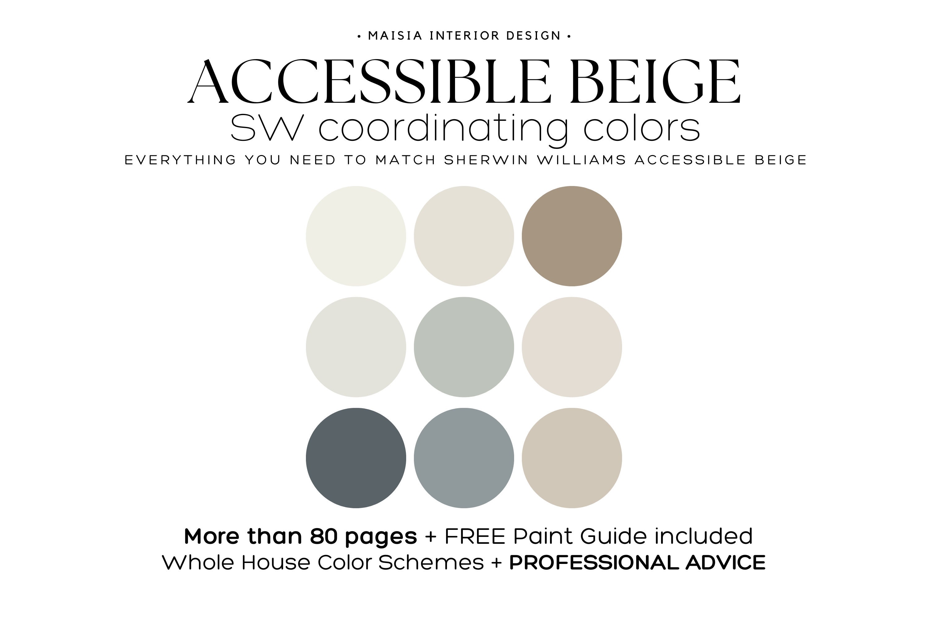 Accessible Beige Paint Color Palette Sherwin Williams Color Palette ...