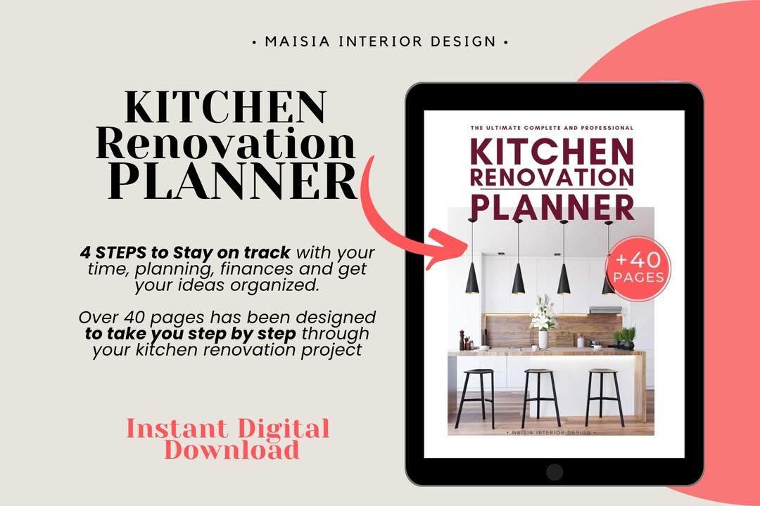 KITCHEN DESIGN PLANNER Kitchen Remodel Planner Kitchen - Etsy