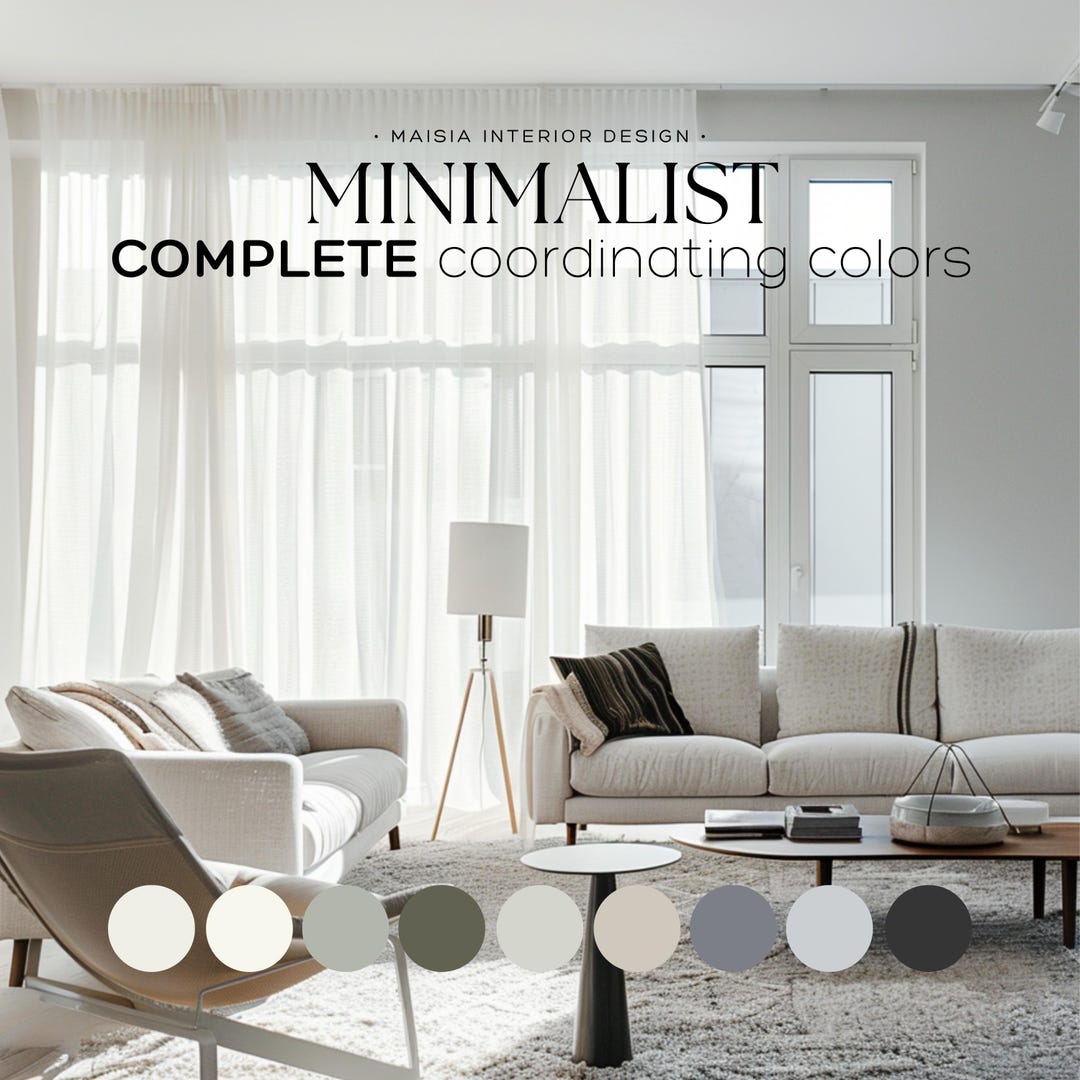 MINIMALIST Color Scheme Whole House Paint Palette Benjamin Moore Color ...