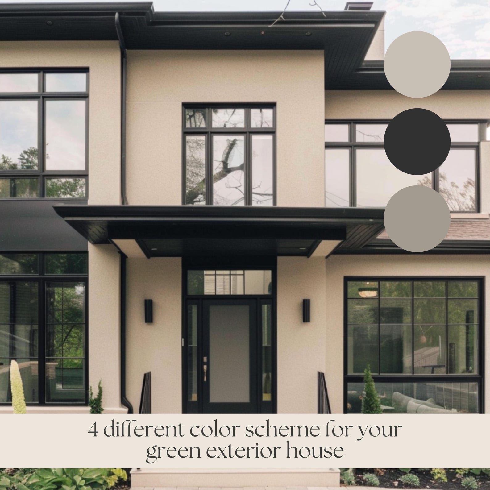 MODERN HOUSE EXTERIOR Color Palette Sherwin Williams Color Scheme Black ...