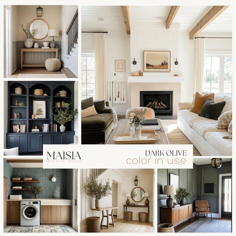 DARK OLIVE Benjamin Moore Color Palette Whole House Paint Palette Best ...