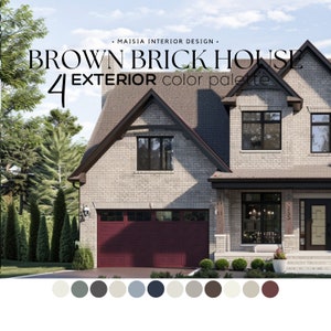 EXTERIOR Paint Palette for BROWN BRICK Exterior Paint Color Sherwin ...