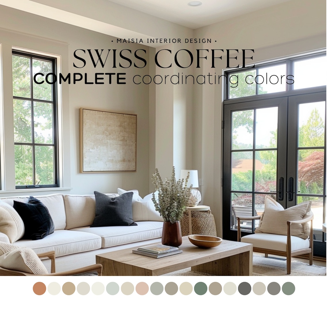 SWISS COFFEE Benjamin Moore Color Palette Whole House Paint Palette ...