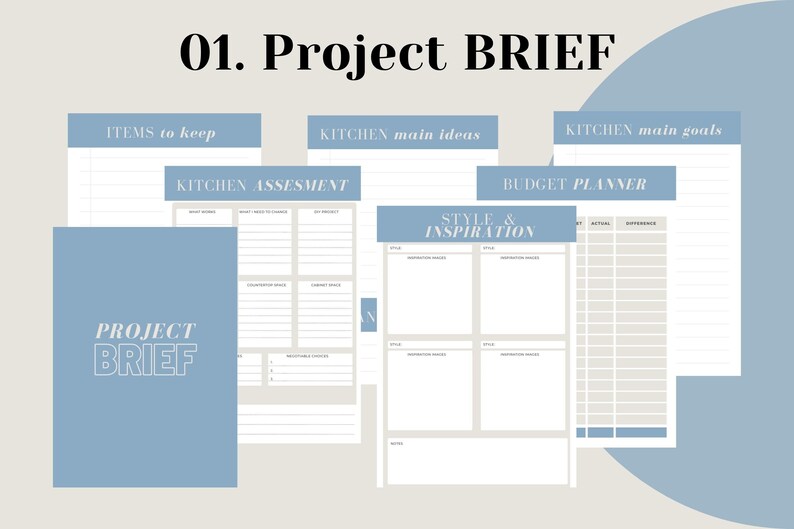 KITCHEN DESIGN PLANNER Kitchen Remodel Planner Kitchen - Etsy