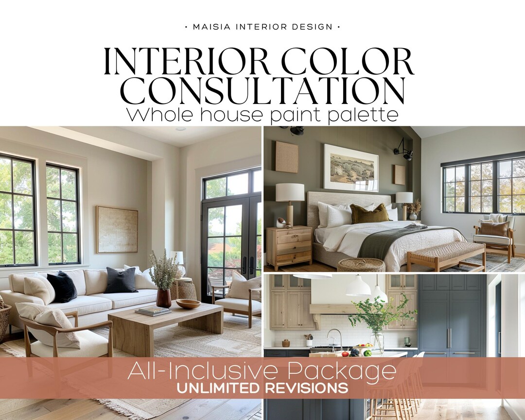 Custom Paint Color Palette Consultation All-inclusive Interior Design ...