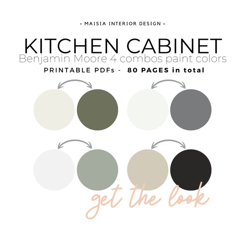 KITCHEN CABINET Paint Color Palette TRANSITIONAL Kitchen - Etsy