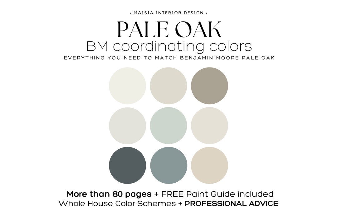 PALE OAK Benjamin Moore Color Palette Pale Oak Color Palette Pale Oak ...