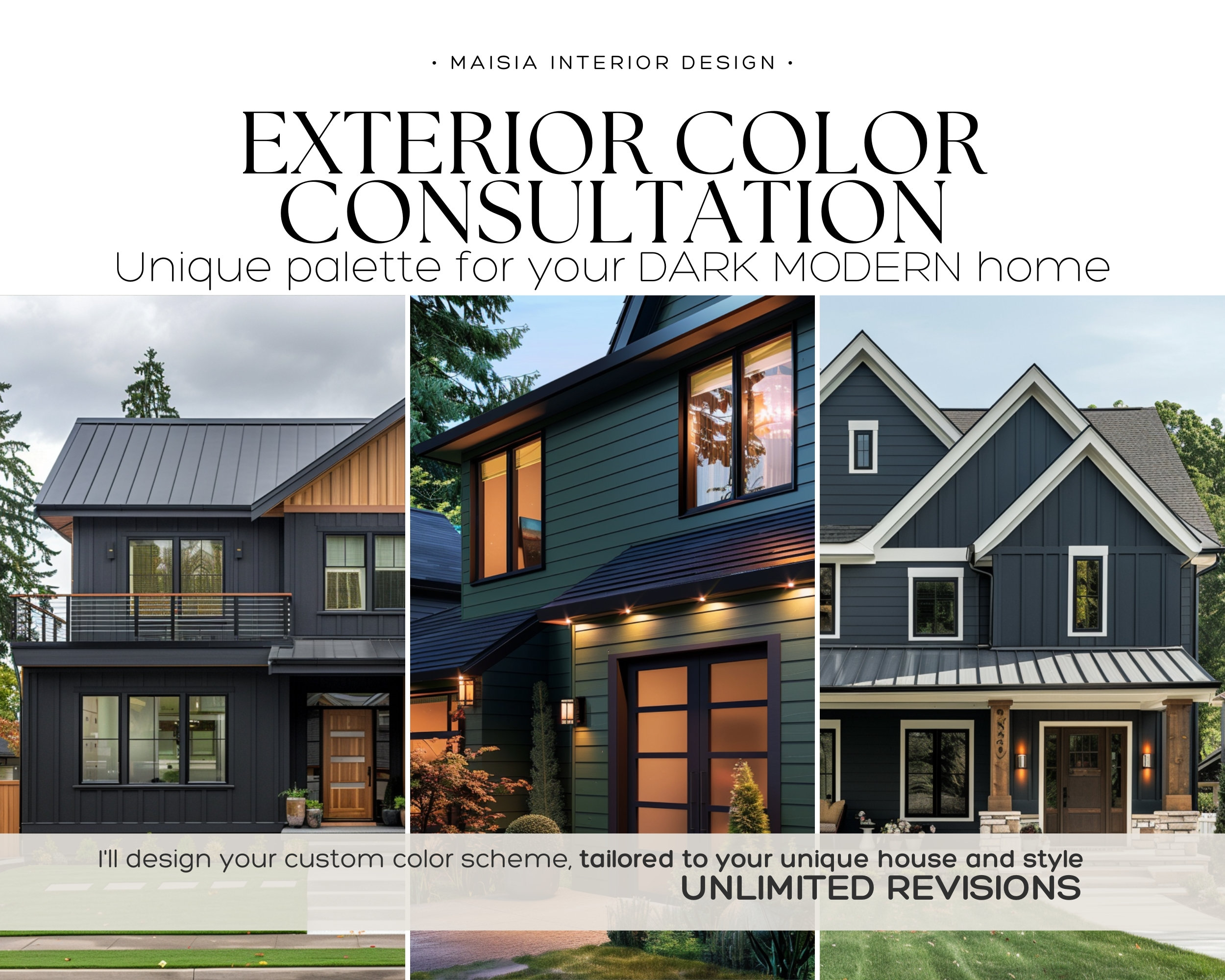 Dark Modern EXTERIOR Paint Color CONSULTATION Exterior Paint Color ...
