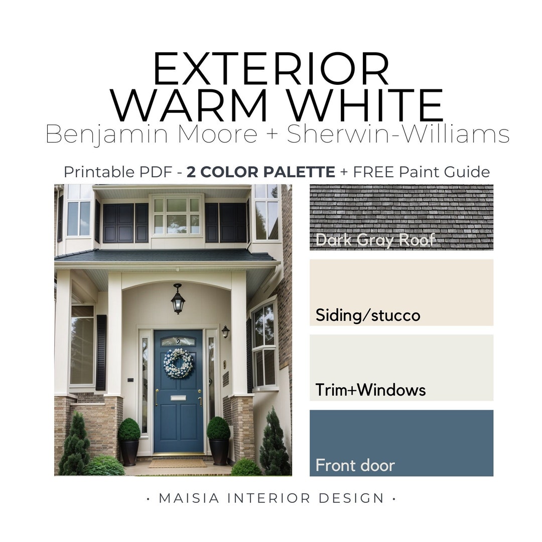 EXTERIOR Paint Palette Exterior Color Scheme Paint Color - Etsy