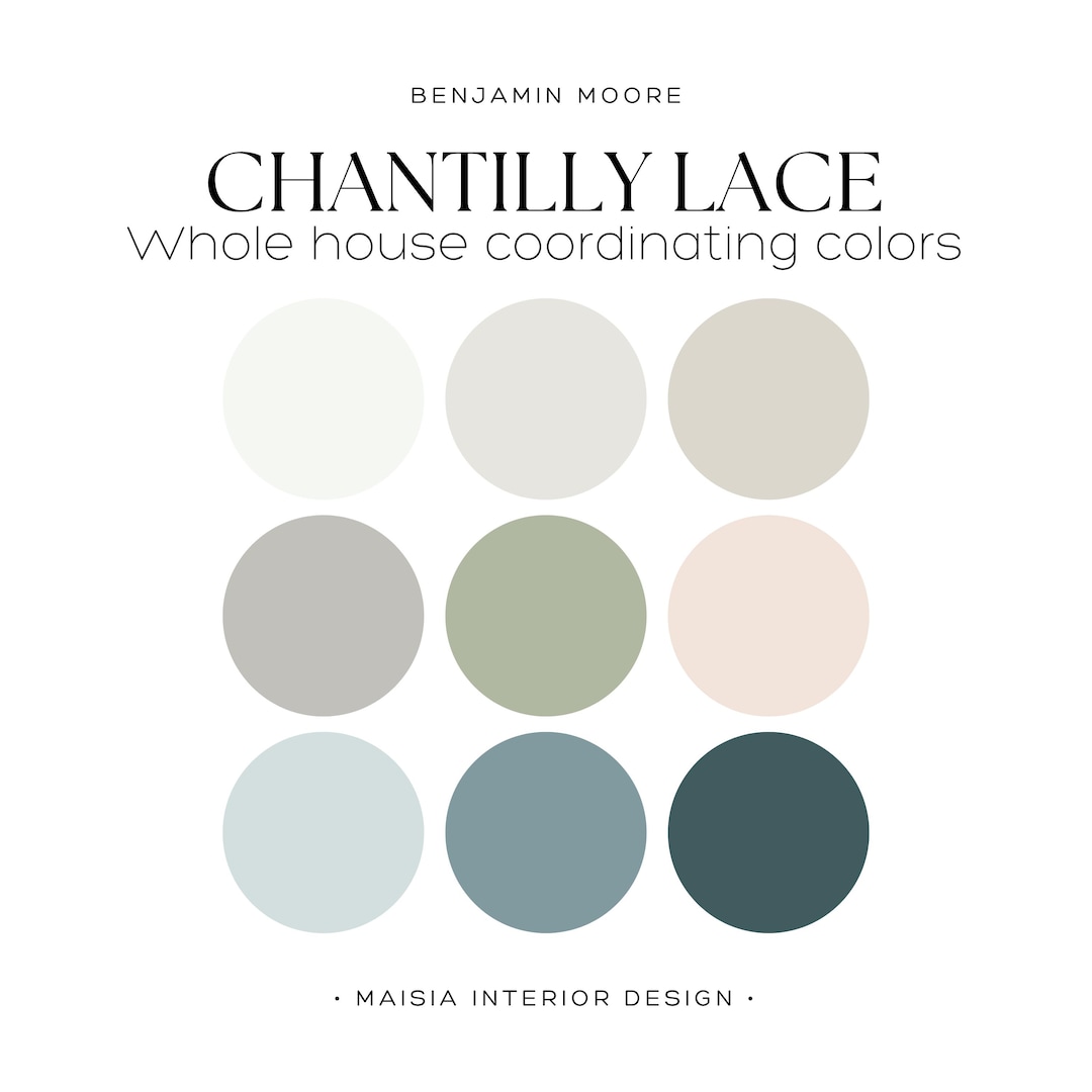 CHANTILLY LACE Paint Benjamin Moore Color Palette Whole House Paint ...
