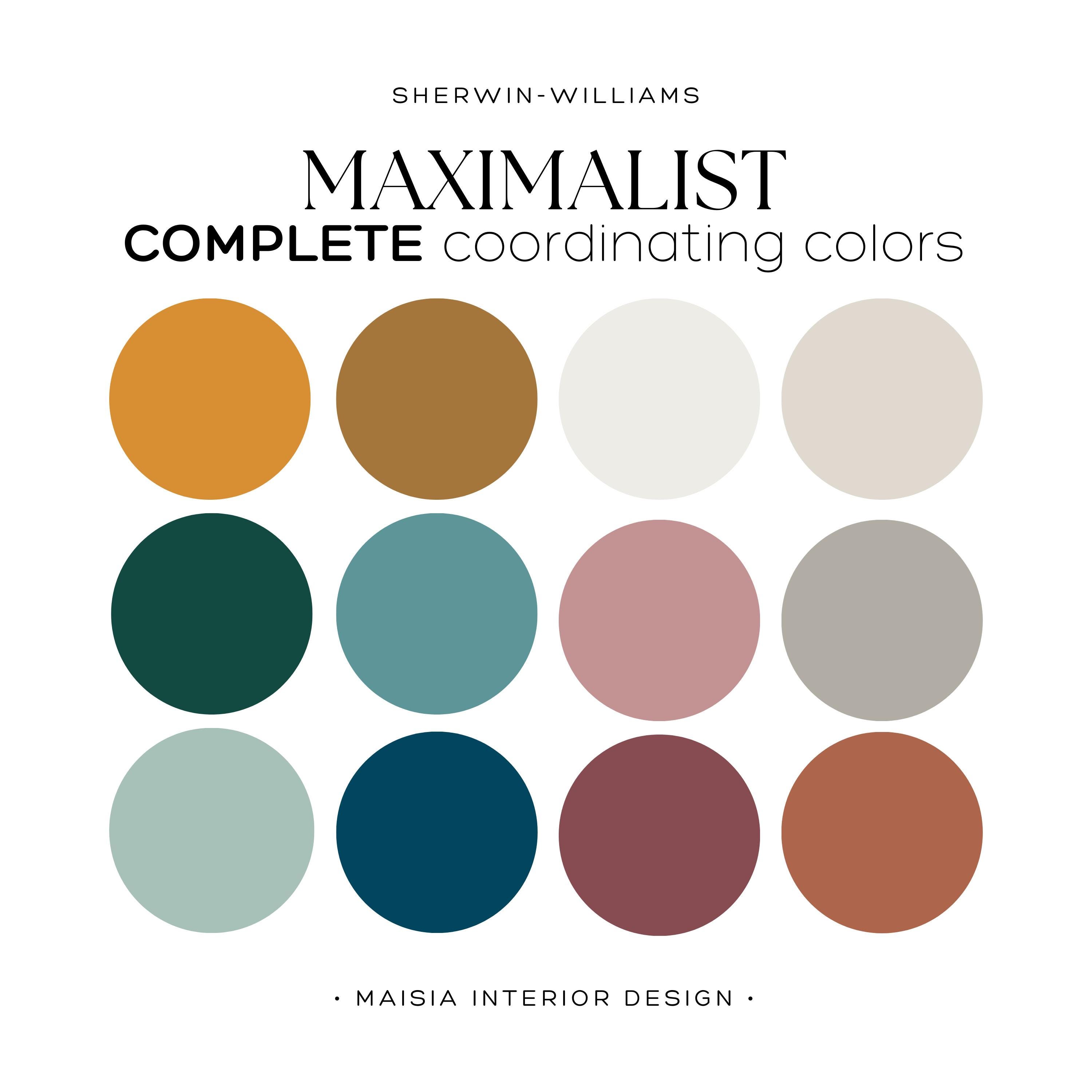 Sherwin Williams Color Palette MAXIMALIST Color Palette Whole House ...