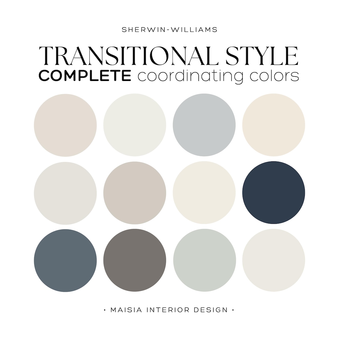 Sherwin Williams TRANSITIONAL Color Scheme Whole House Color Palette ...