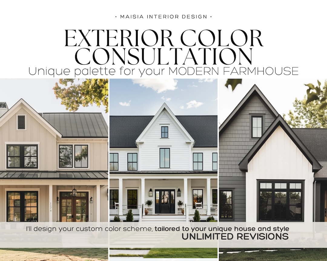 Modern Farmhouse EXTERIOR Paint Color CONSULTATION Exterior Paint Color ...