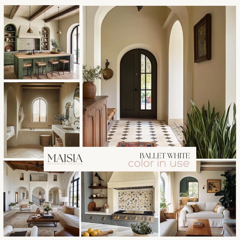 BALLET WHITE Benjamin Moore Color Palette Whole House Paint Palette ...