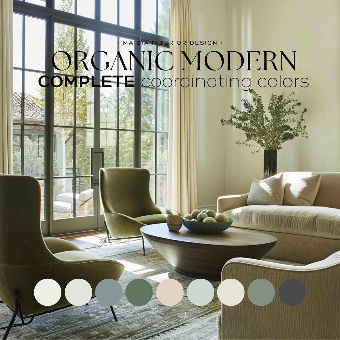 ORGANIC MODERN Whole House Color Palette Coordinating Color Paint Color ...